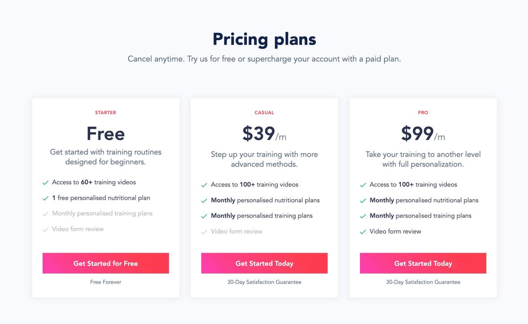 Dark Mode Pricing Table | Free Webflow Component